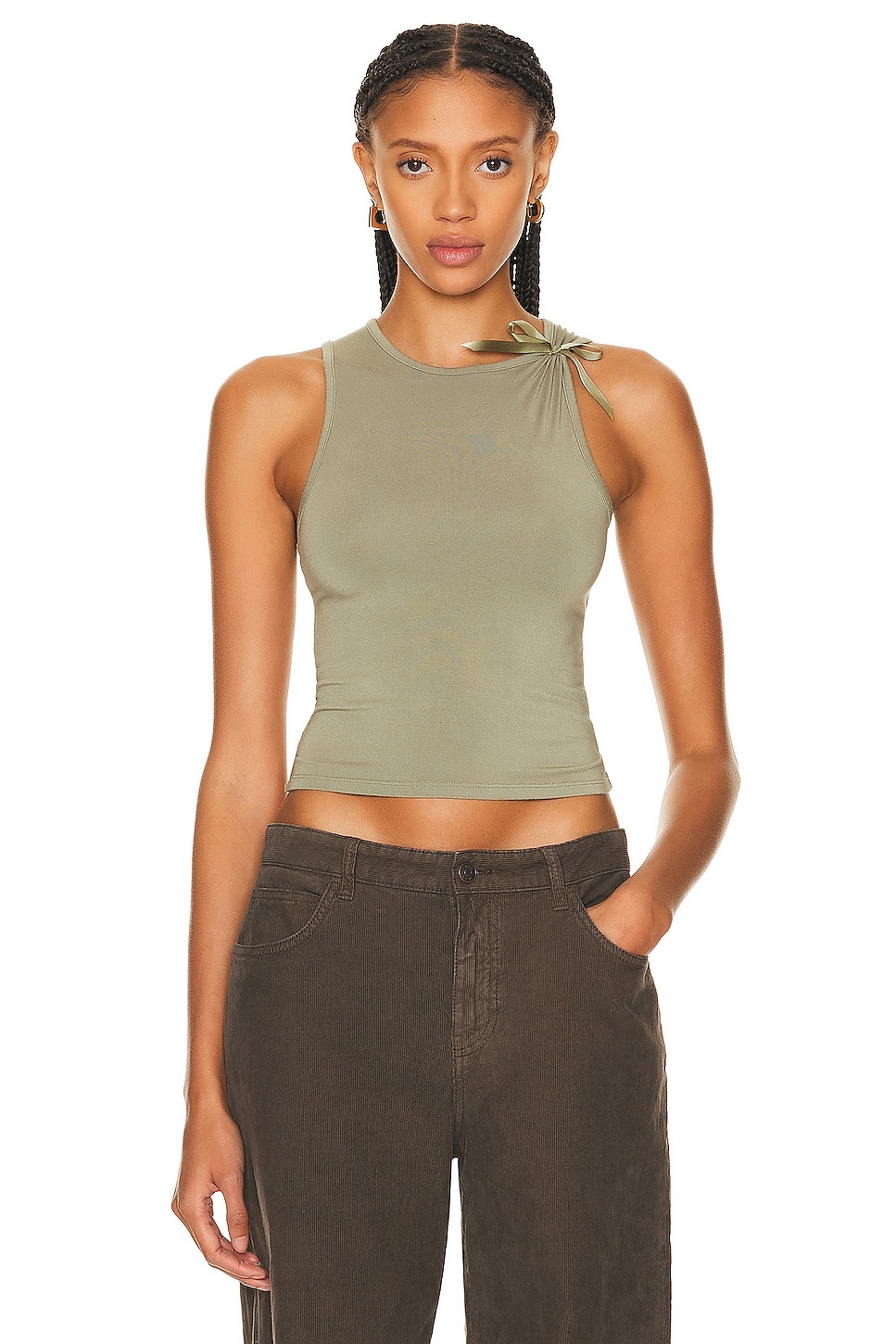Mimchik Bow Tank in Sage | FWRD