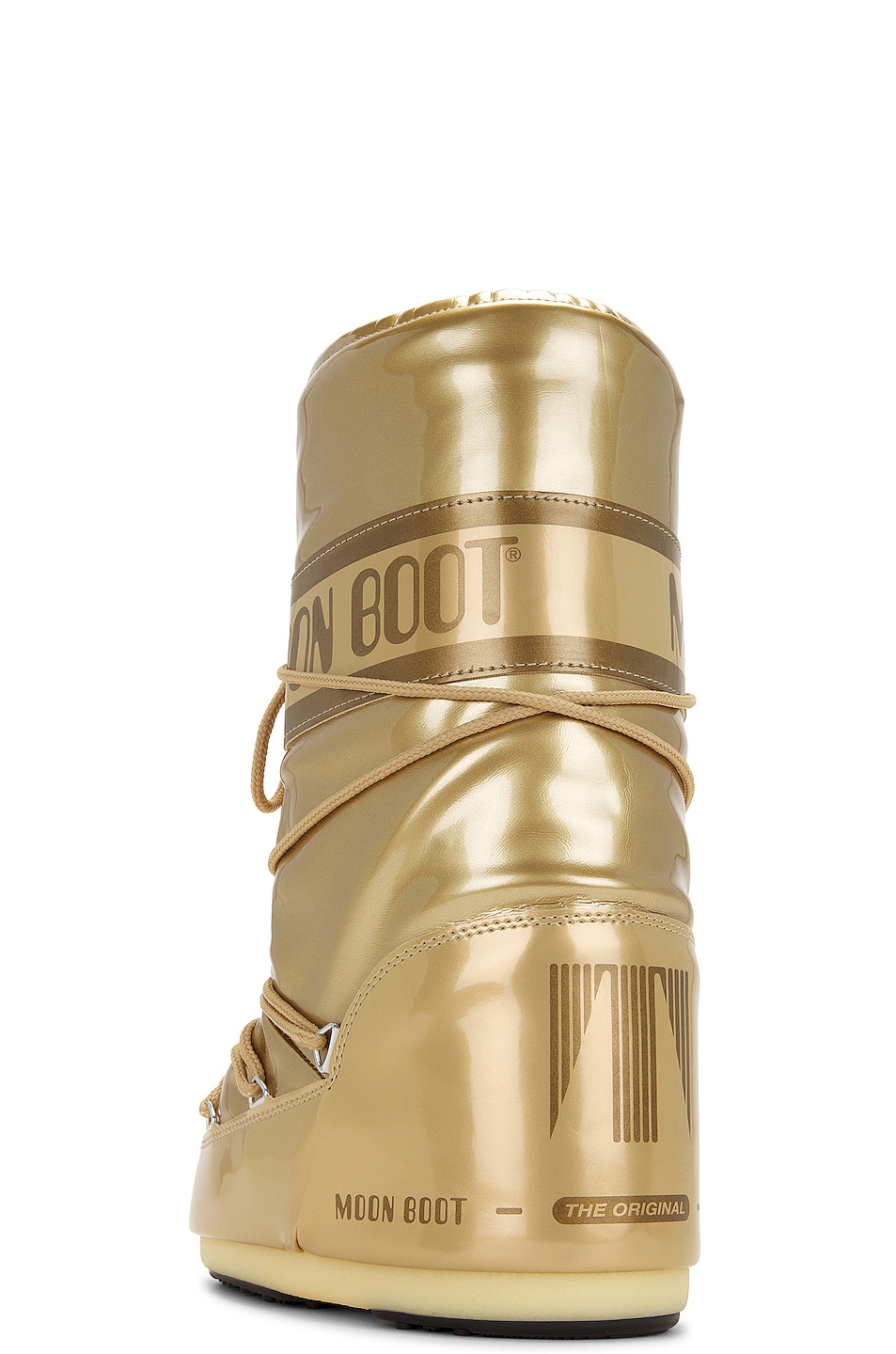 MOON BOOT Icon Vinile Met Boot in Gold | FWRD