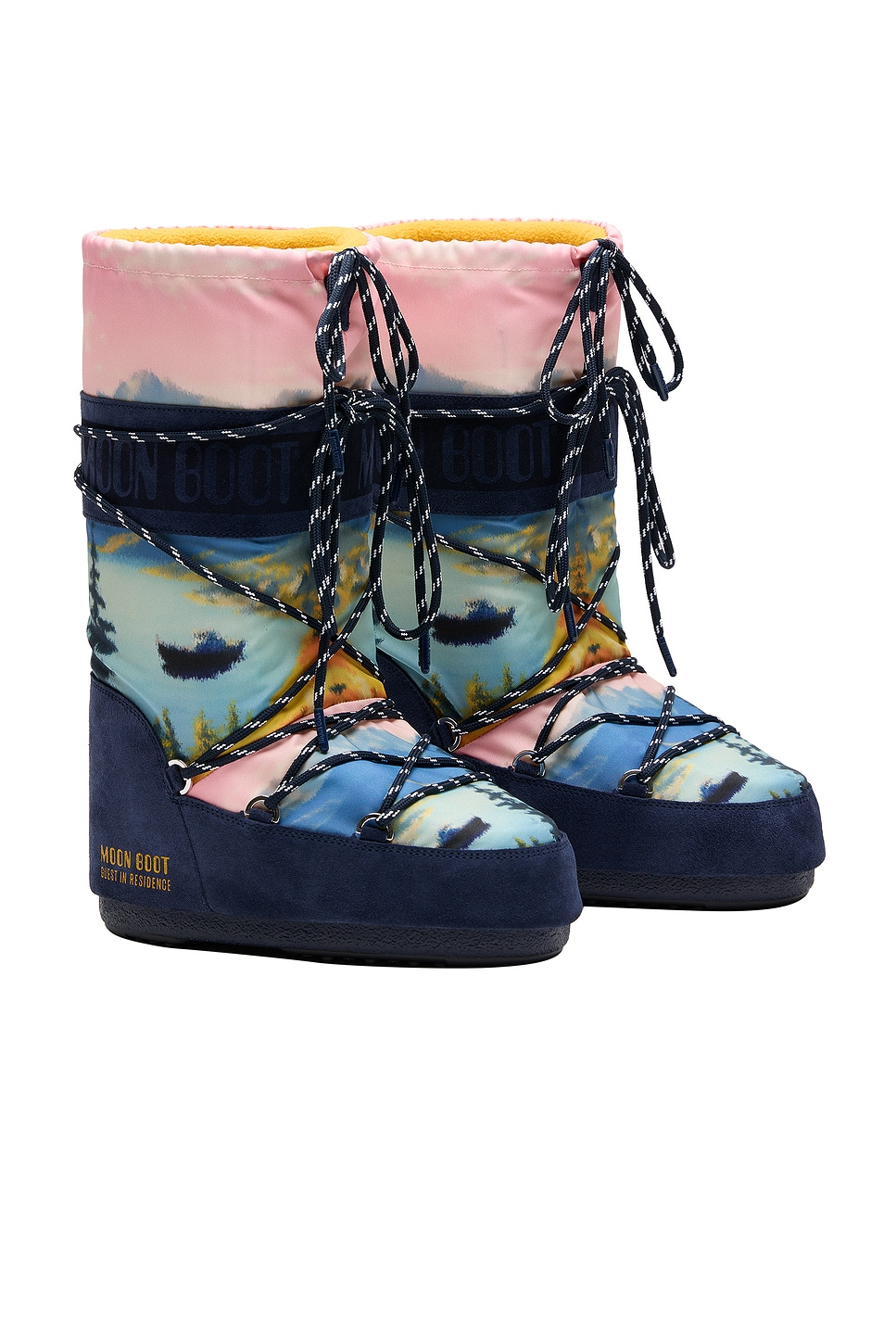 MOON BOOT X Guest in Residence Icon High Postcard Boot in Midnight | FWRD