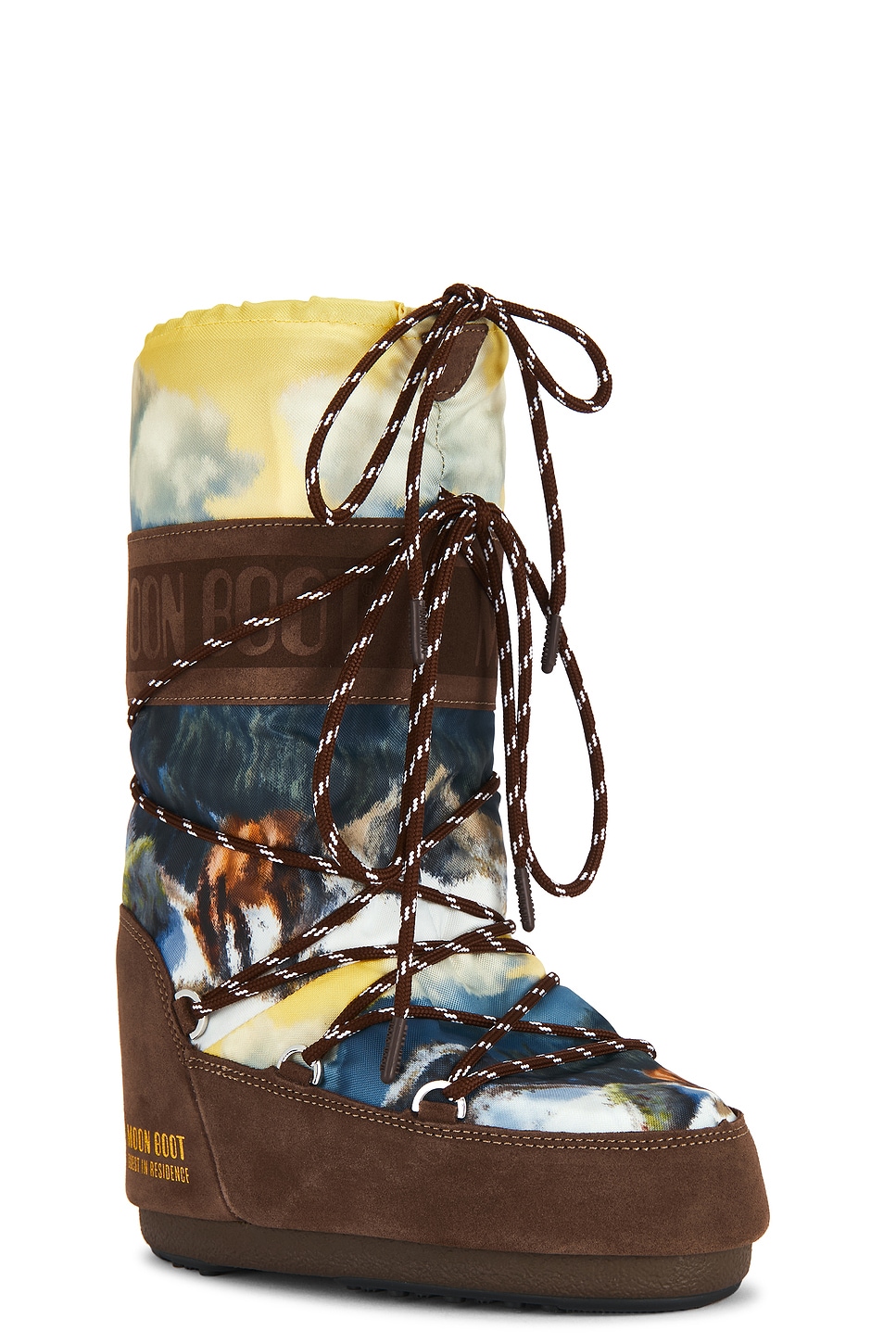 MOON BOOT X Guest in Residence Icon High Postcard Boot in Cocoa | FWRD