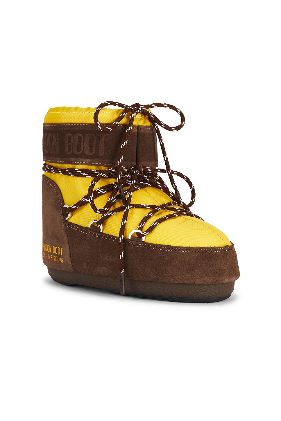 MOON BOOT X Guest in Residence Icon Low Nylon Boot in Sunflower & Cocoa ...
