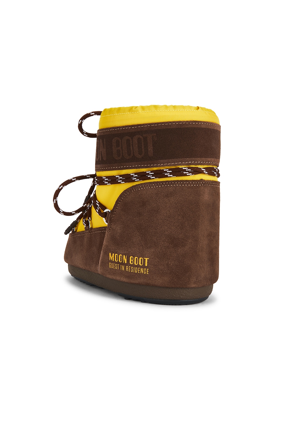 MOON BOOT X Guest in Residence Icon Low Nylon Boot in Sunflower & Cocoa ...