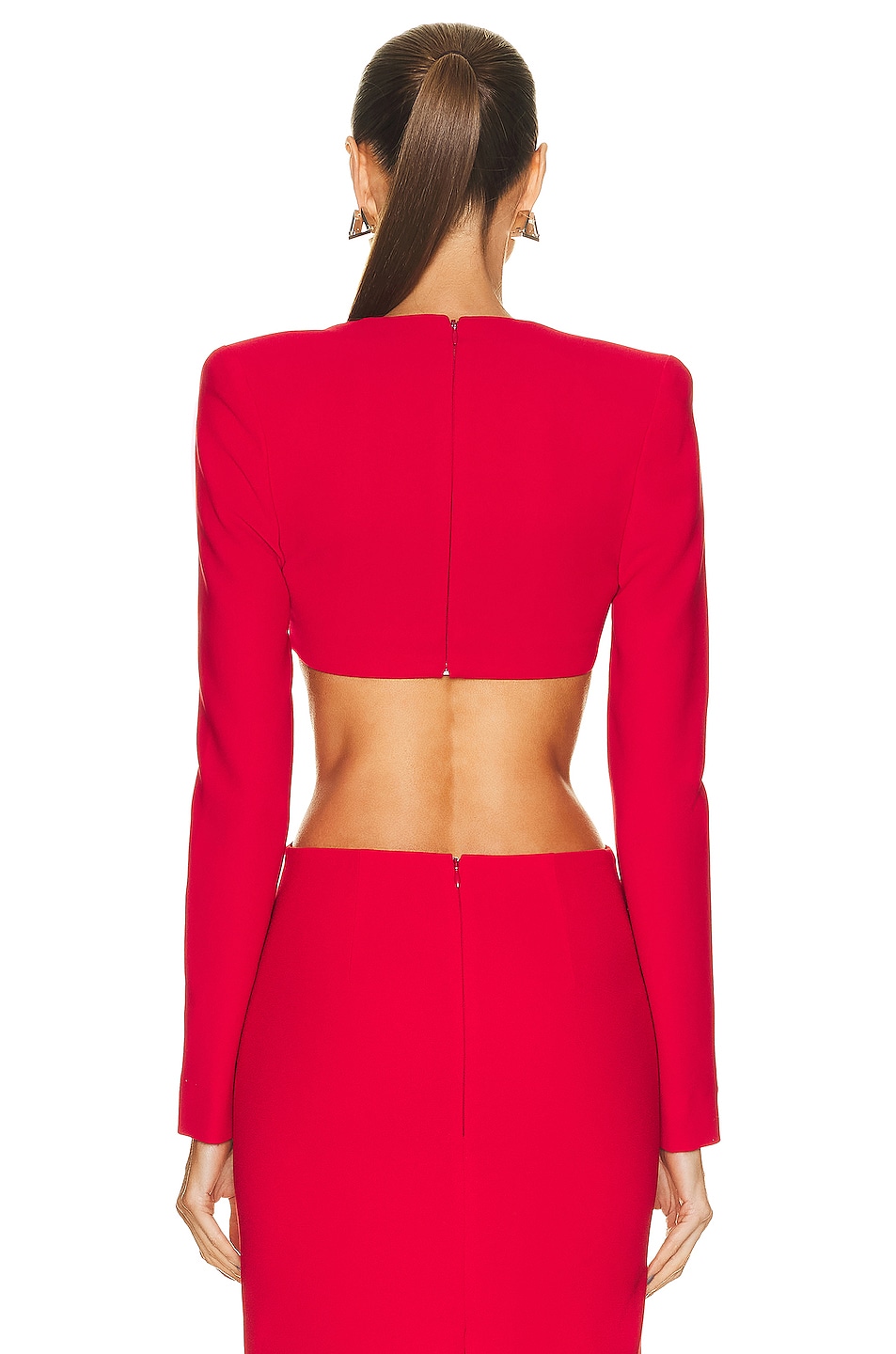 MONOT Crop Jacket in Red | FWRD