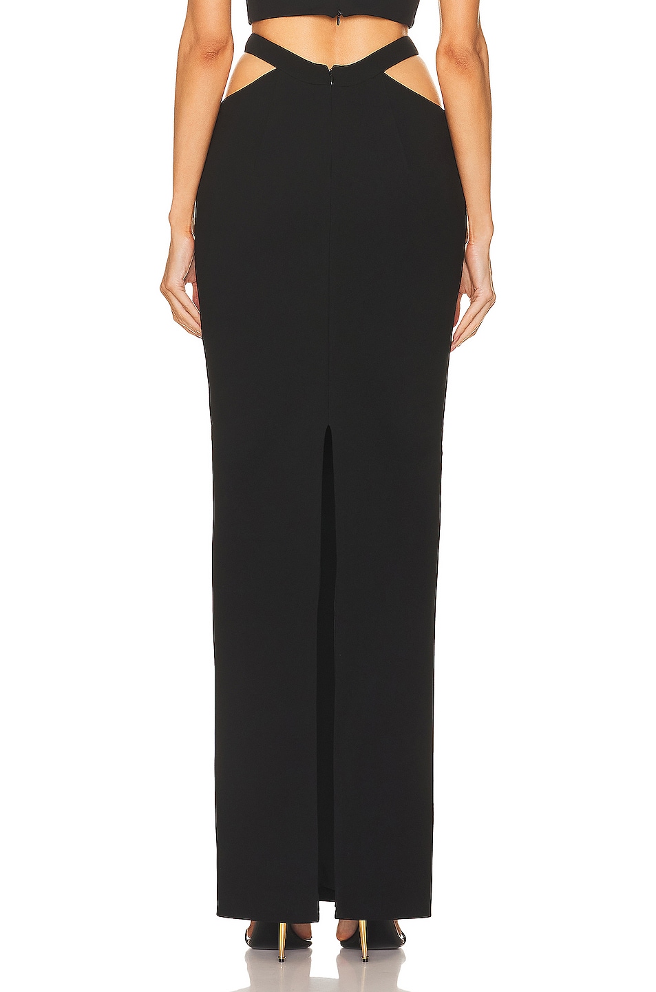 MONOT Cut Out Maxi Skirt in Black | FWRD