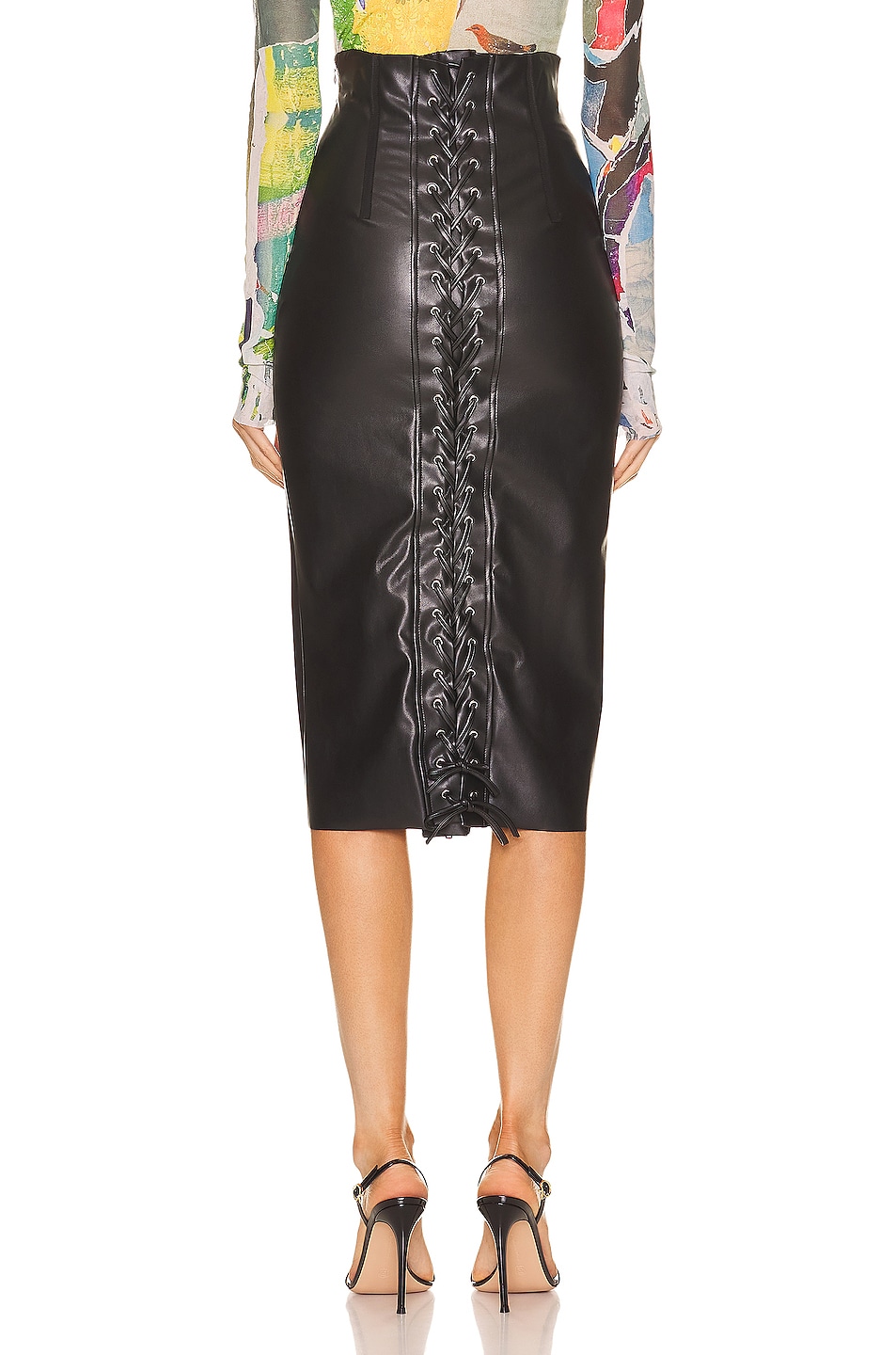 Monse Faux Leather Pencil Skirt in Black | FWRD