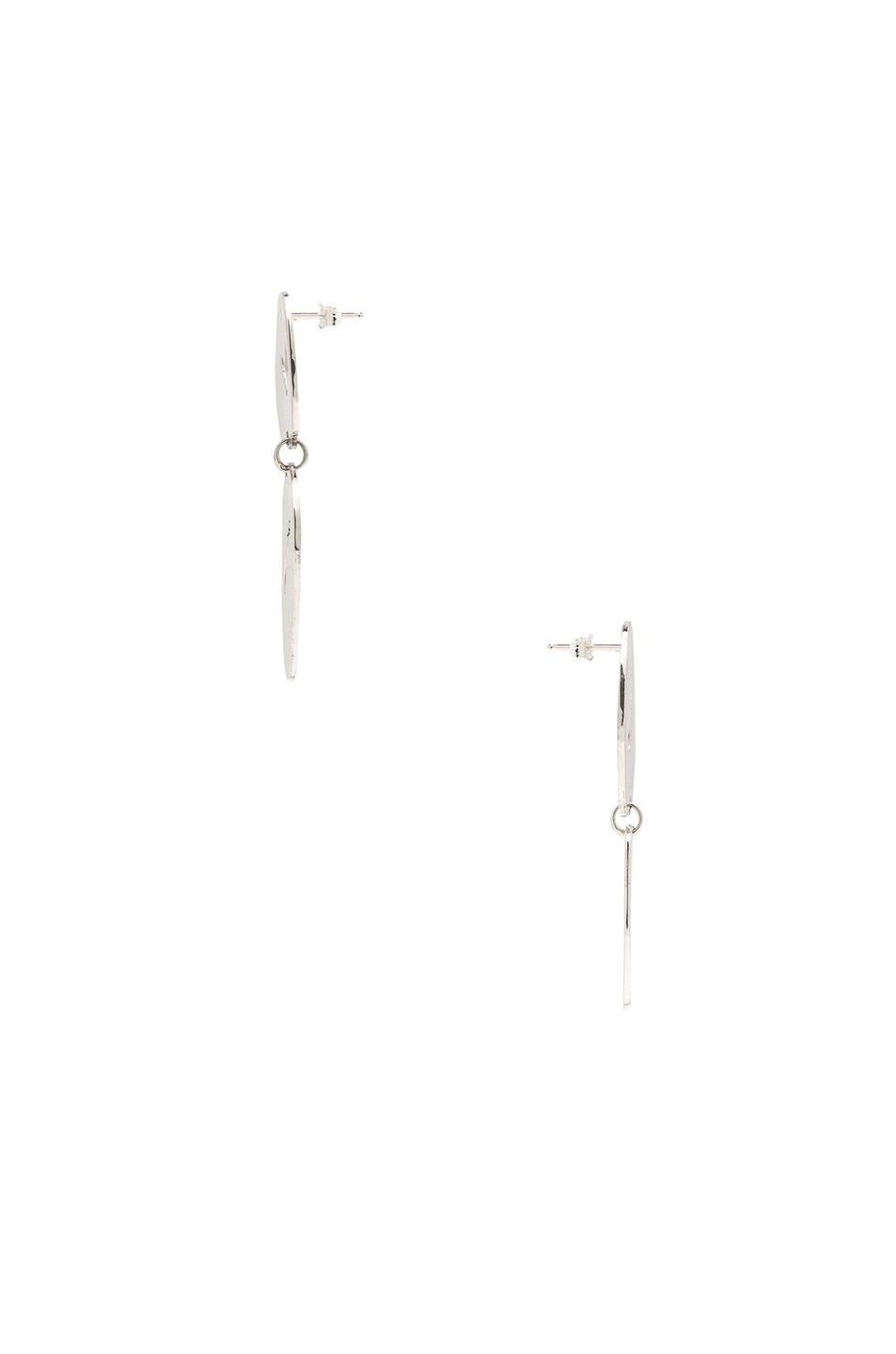 Modern Weaving Floating Oval Earrings in Silver | FWRD