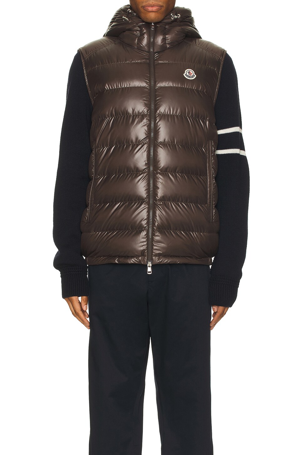 Moncler Barant Vest in Dark Brown | FWRD
