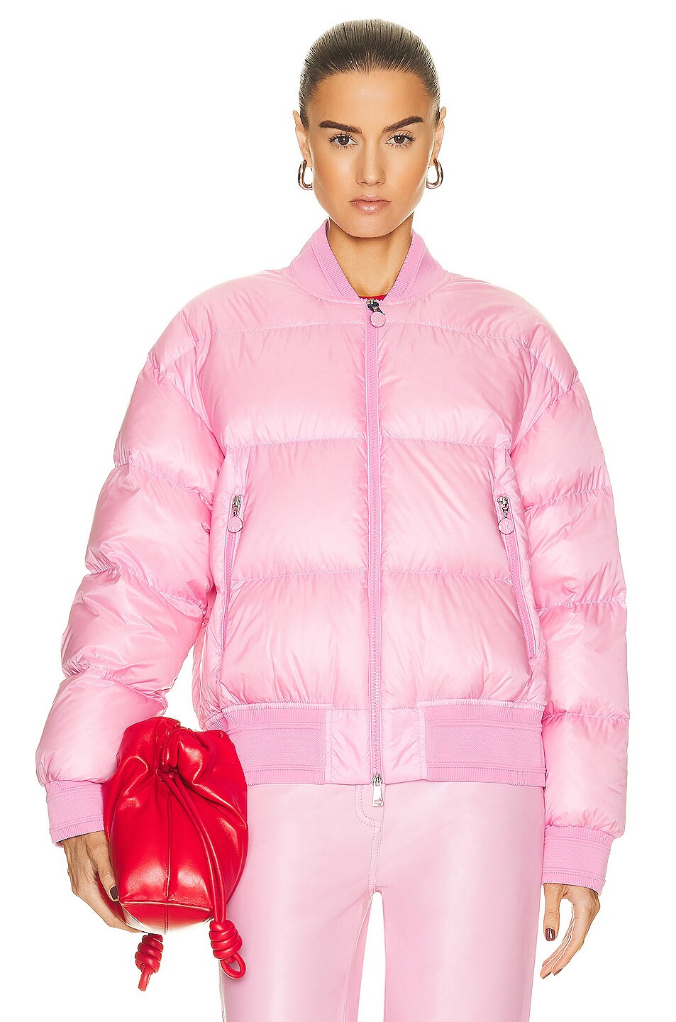 Moncler Merlat Bomber Jacket in Pink | FWRD