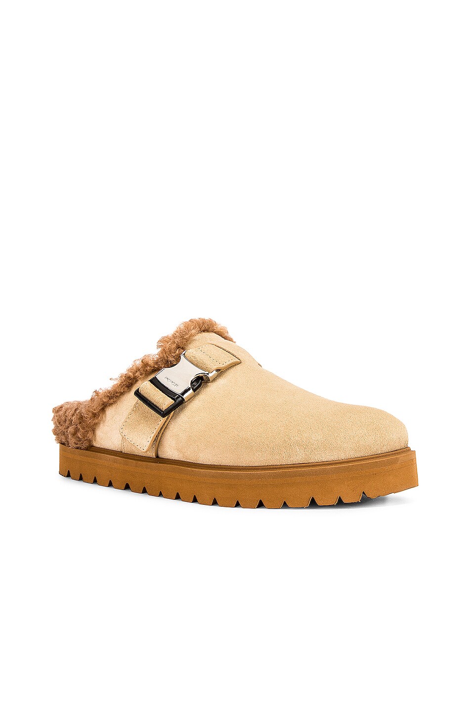 Moncler Mon Mule Slides in Camel | FWRD