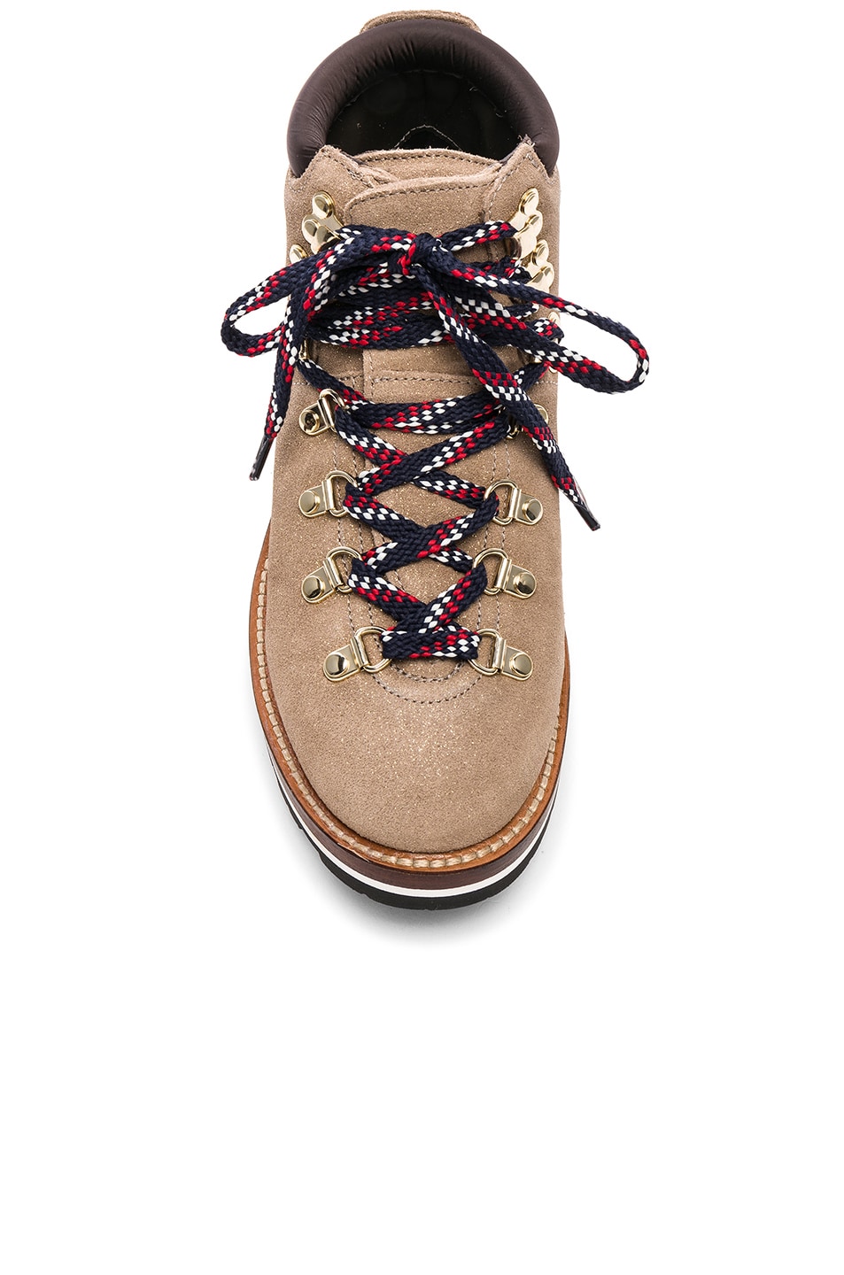 Moncler Blanche Suede Scarpa Boots in White Sparkle | FWRD