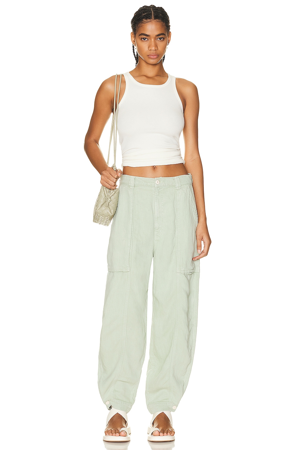 MOTHER Patch Pocket Chute Flood in Cameo Green | FWRD