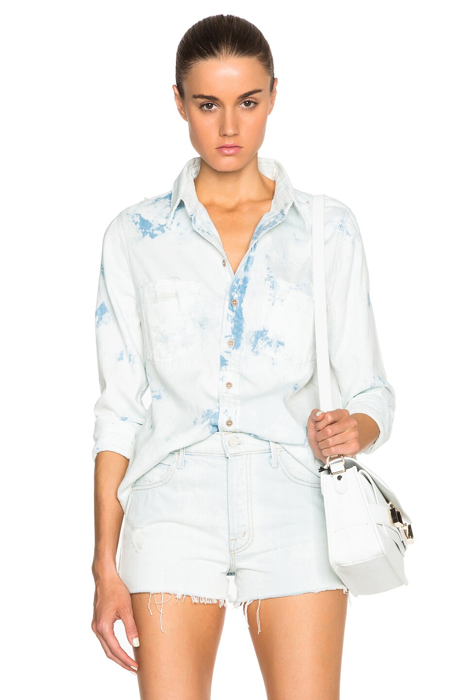 MOTHER Double Foxy Top in Walkin On Clouds | FWRD