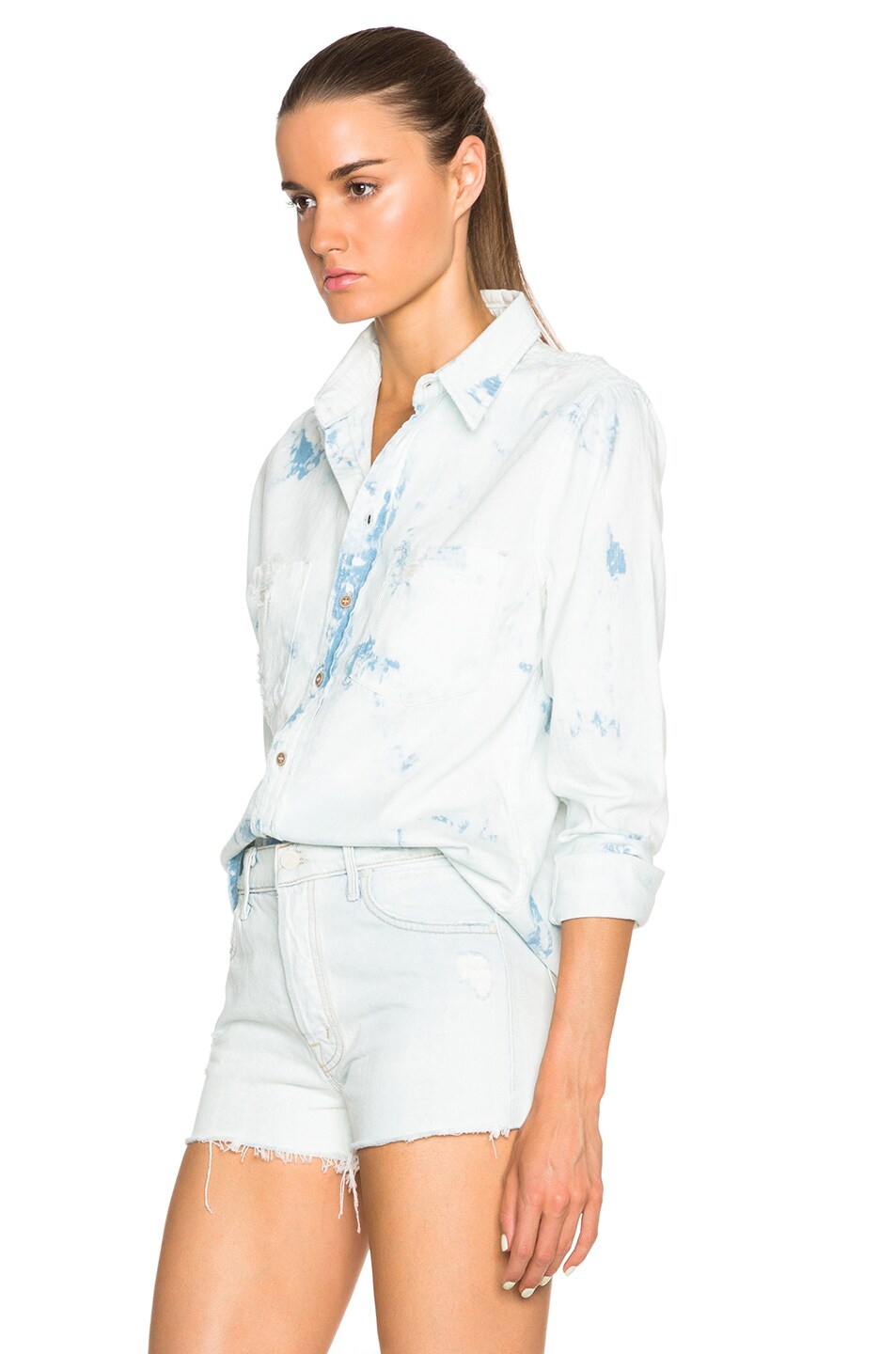 MOTHER Double Foxy Top in Walkin On Clouds | FWRD