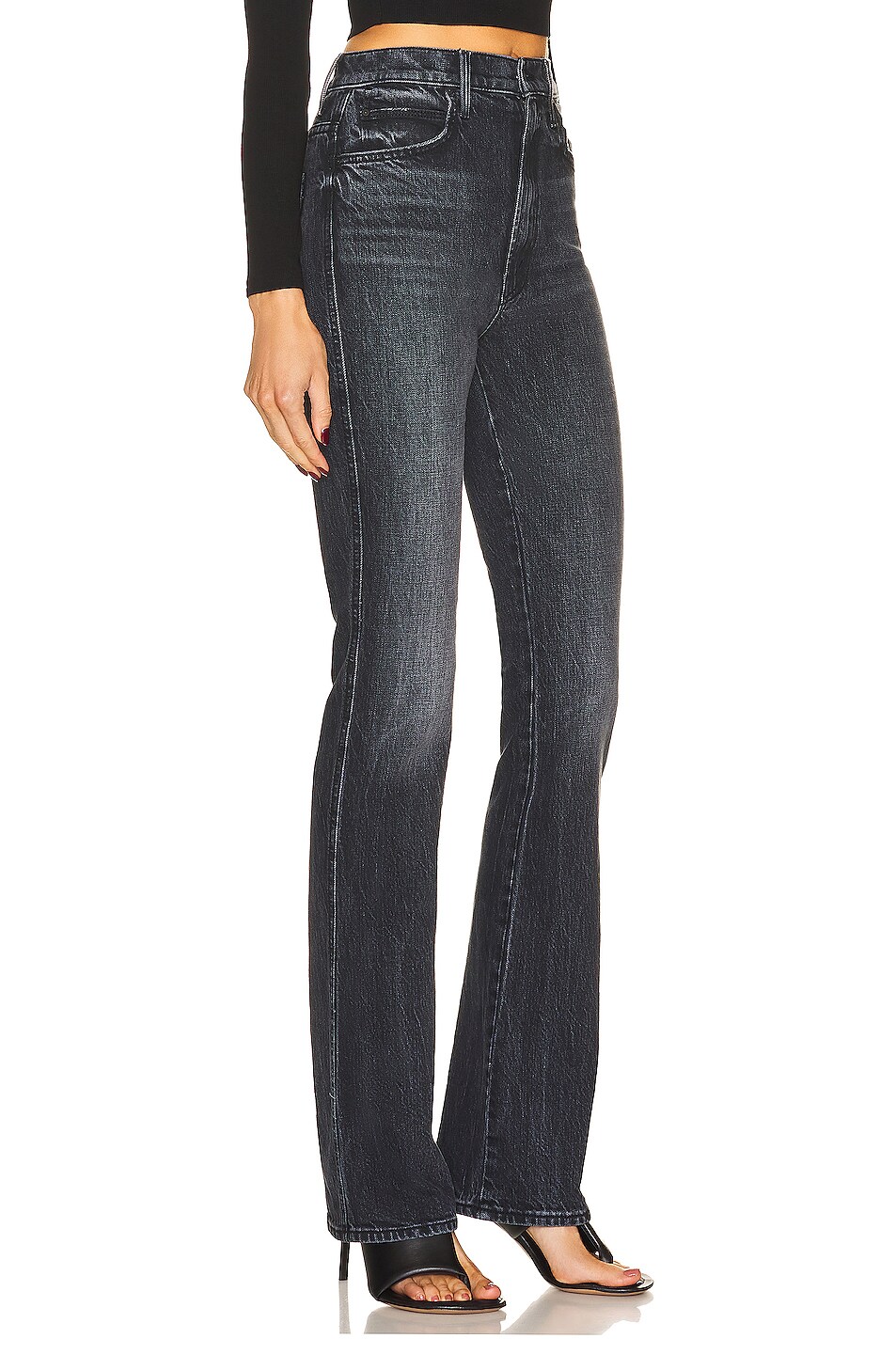 MOTHER High Waisted Smokin' Double Heel in On the Fly | FWRD