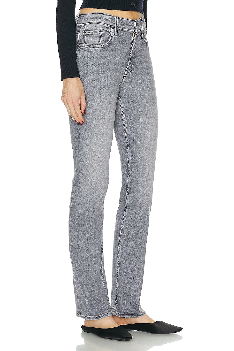 MOTHER The Mid Rise Rider Skimp in Barely There | FWRD