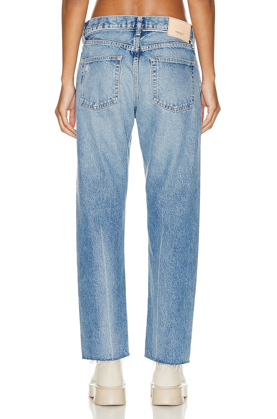 Moussy Vintage Garfield Straight in Light Blue | FWRD