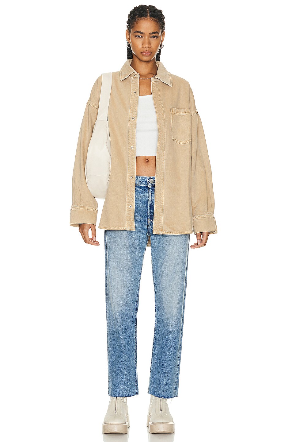 Moussy Vintage Garfield Straight in Light Blue | FWRD