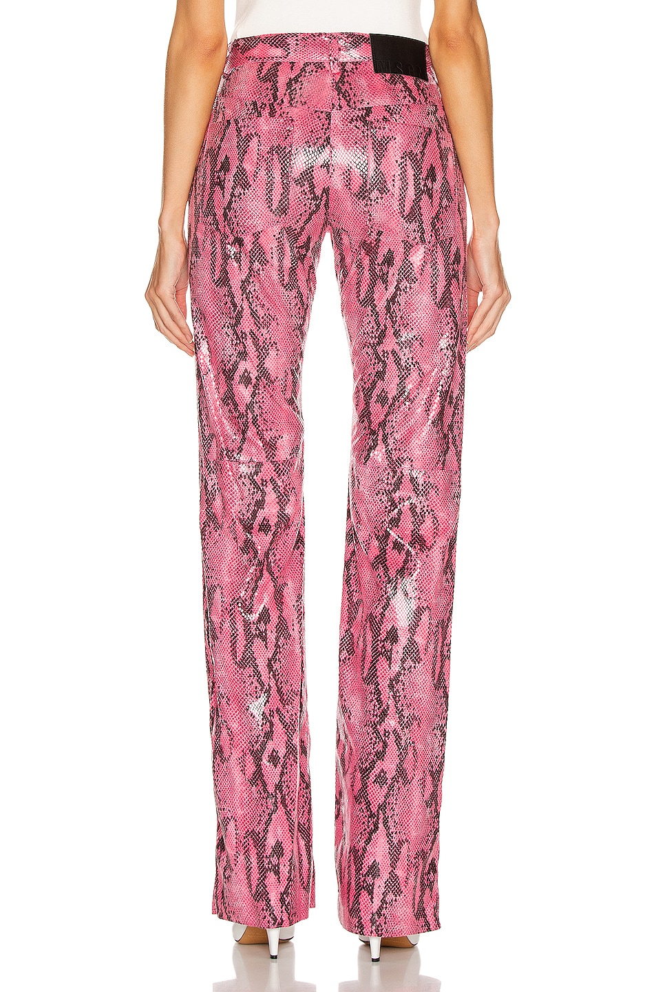 MSGM Snake Print Pant in Fuchsia | FWRD