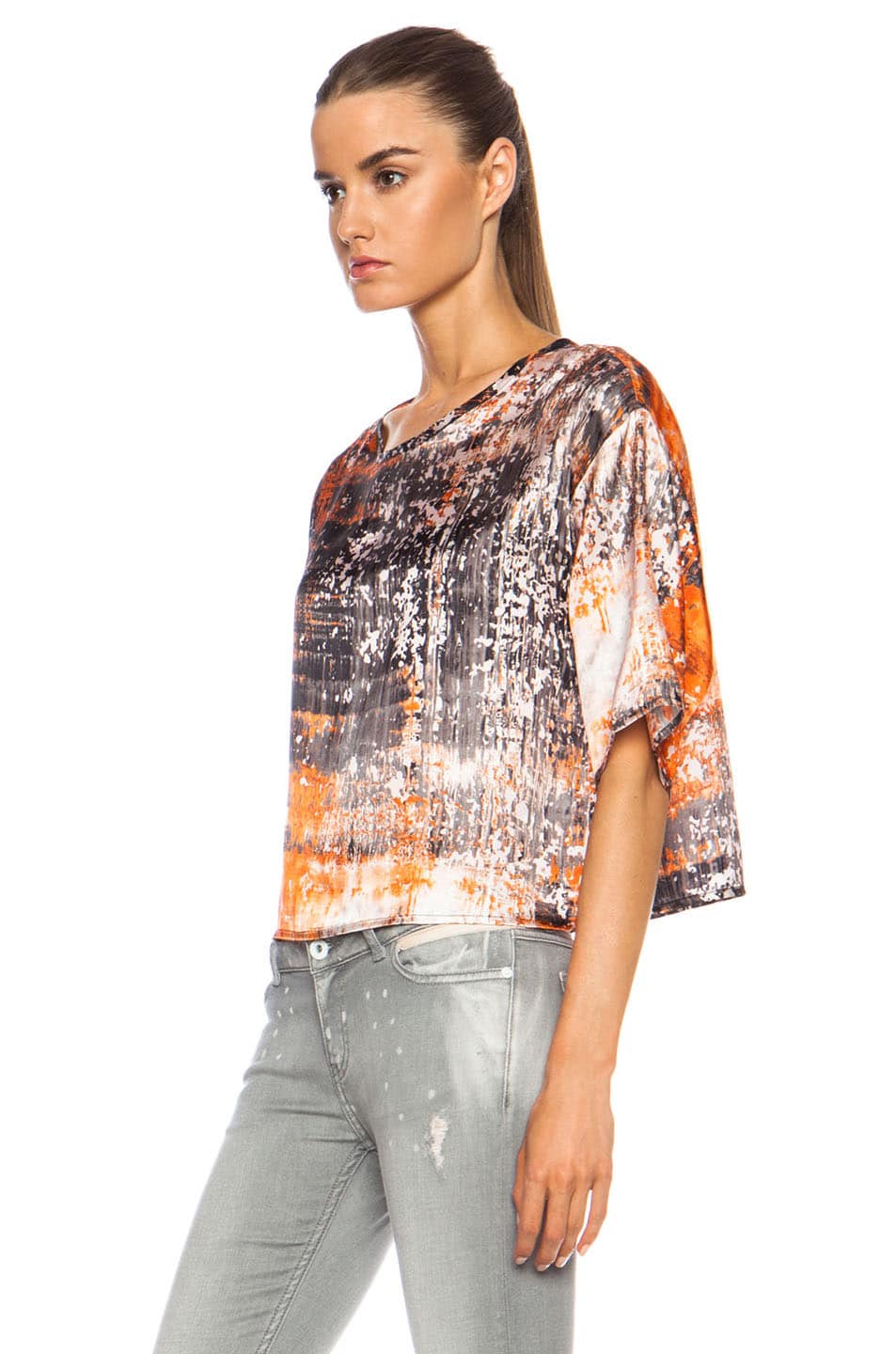 MSGM Printed Top in Multi | FWRD