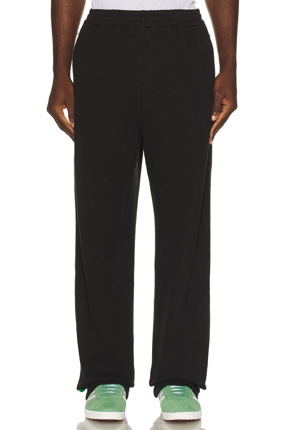 Mister Green Crochet Tracksuit Pant in Black | FWRD
