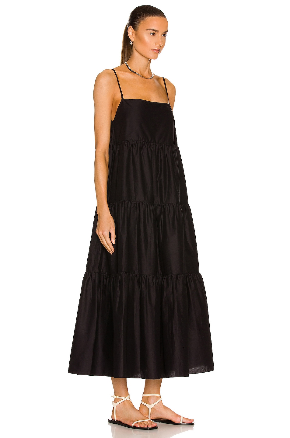 Matteau Tiered Sun Dress in Black | FWRD