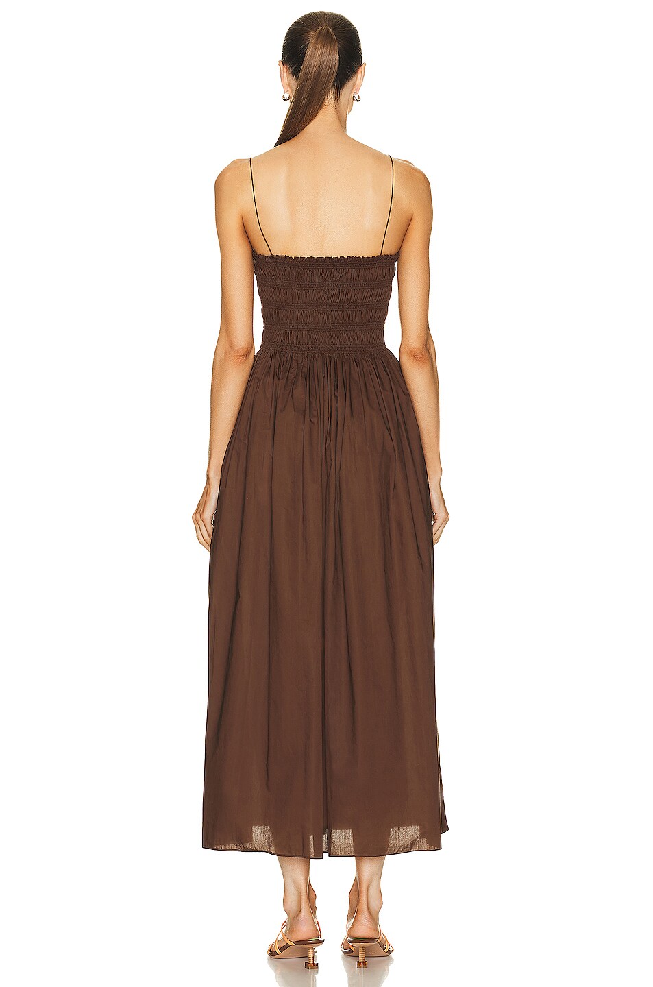 Matteau Shirred Bodice Dress in Sable | FWRD