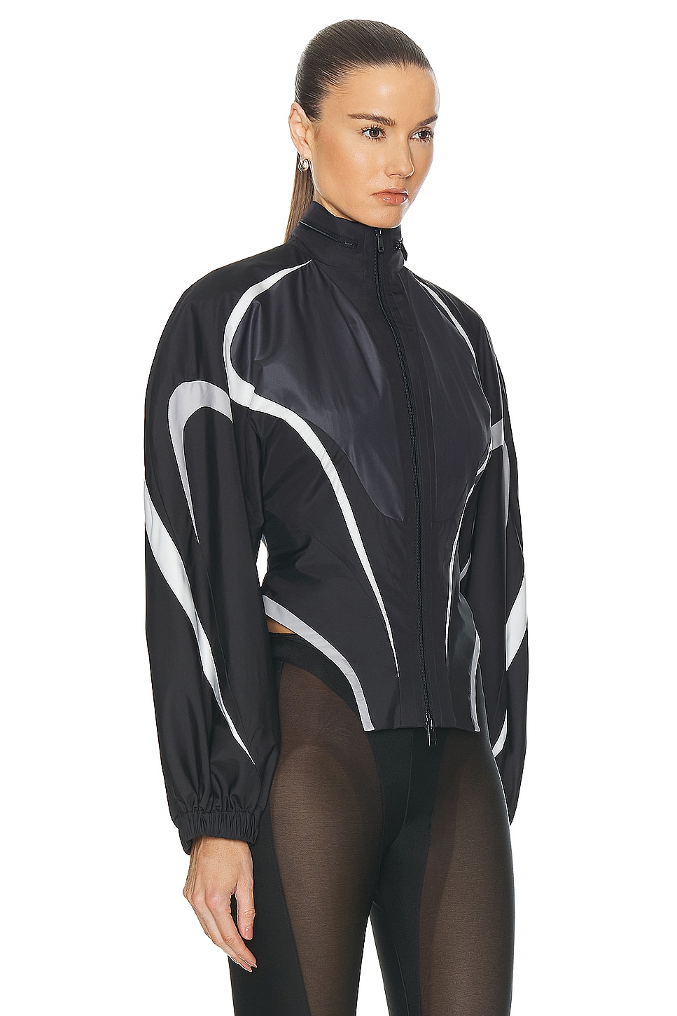 Mugler Bomber Jacket in Black | FWRD