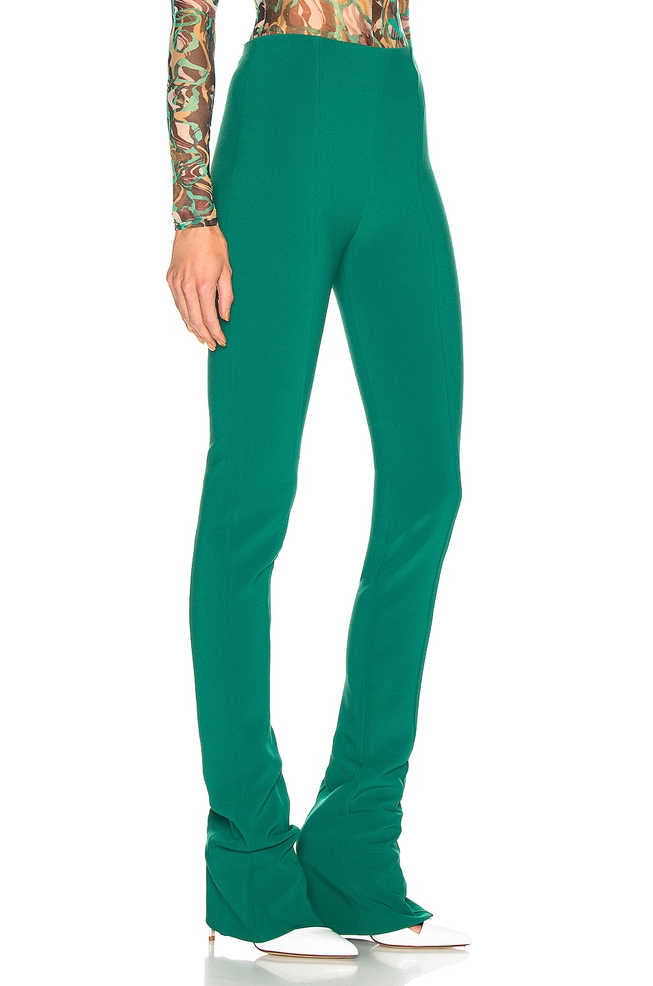 Mugler Skinny Pant in Jade | FWRD