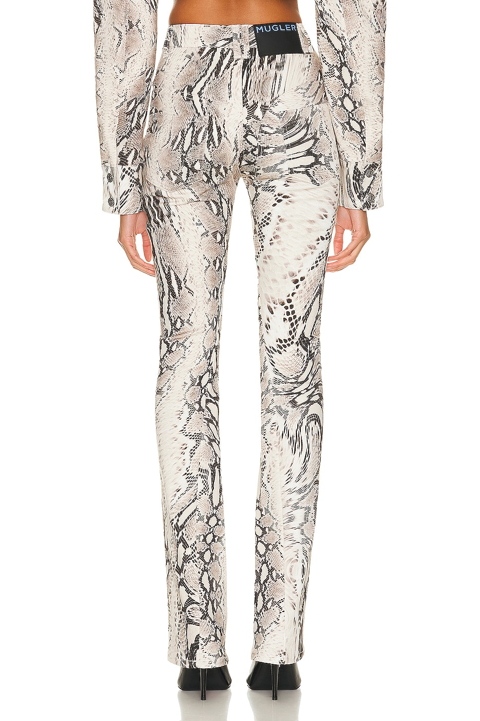 Mugler Printed Straight Leg Pant in Wrapped Snake Roccia | FWRD