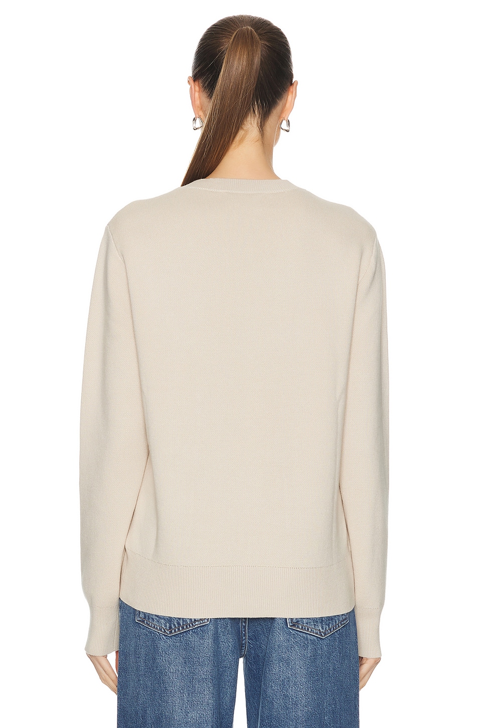 Museum of Peace and Quiet Natural Jacquard Knit Sweater in Bone | FWRD