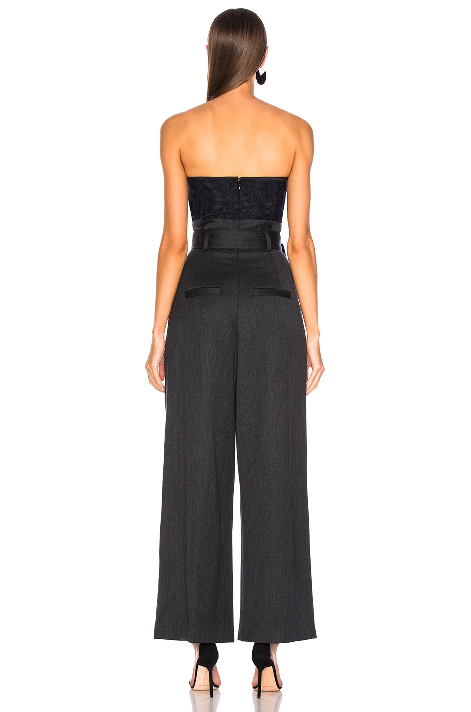 Marissa Webb Frances Wool & Lace Jumper in Charcoal Combo | FWRD