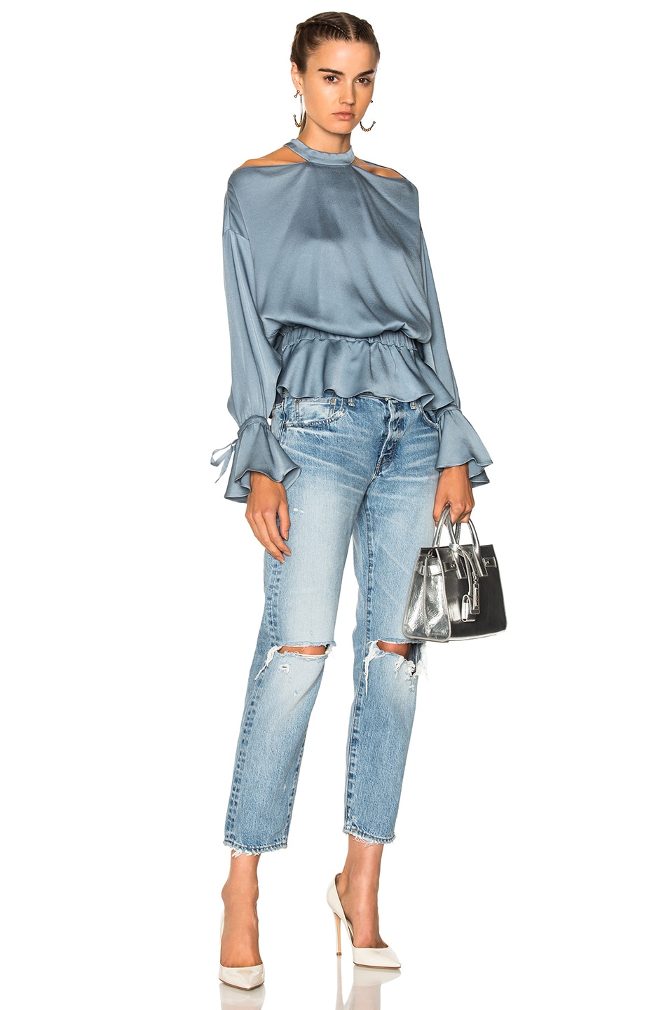 Marissa Webb Sullivan Top in Smoke Blue | FWRD