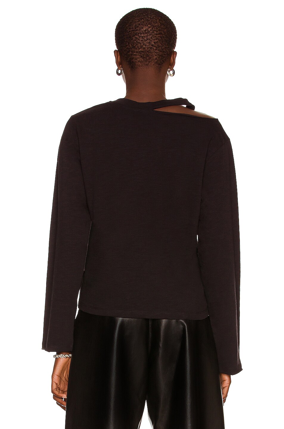 Marissa Webb Tate Cut-Out Long Sleeve Tee in Black | FWRD