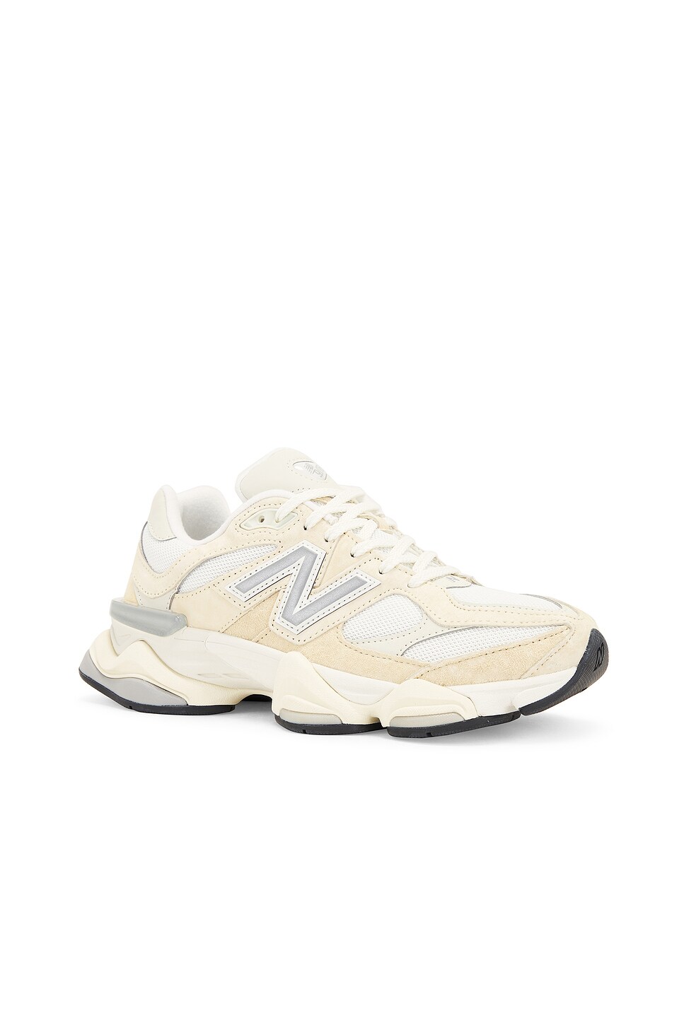 New Balance 9060 Sneaker in Calcium, Sea Salt, & Silver Metallic | FWRD
