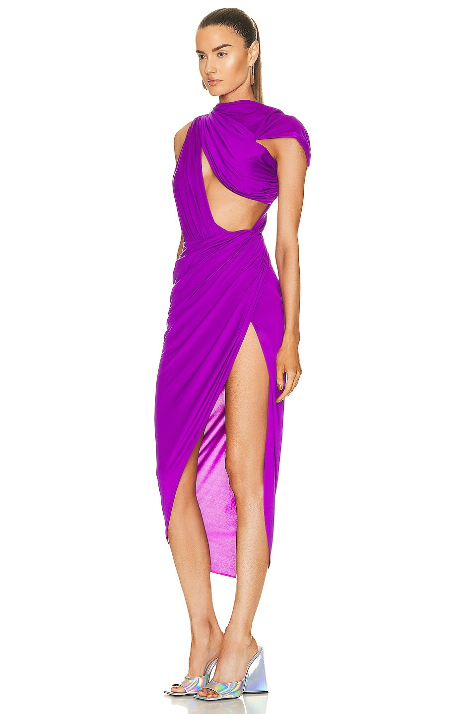NERVI Bar Dress in Purple | FWRD