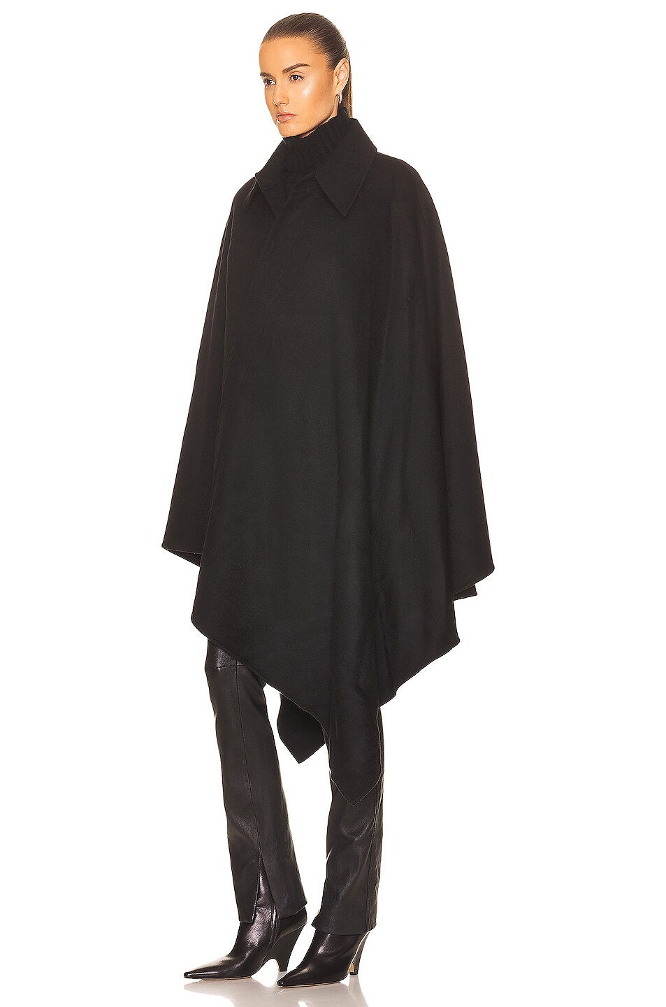 Nanushka Faiz Cape in Black | FWRD