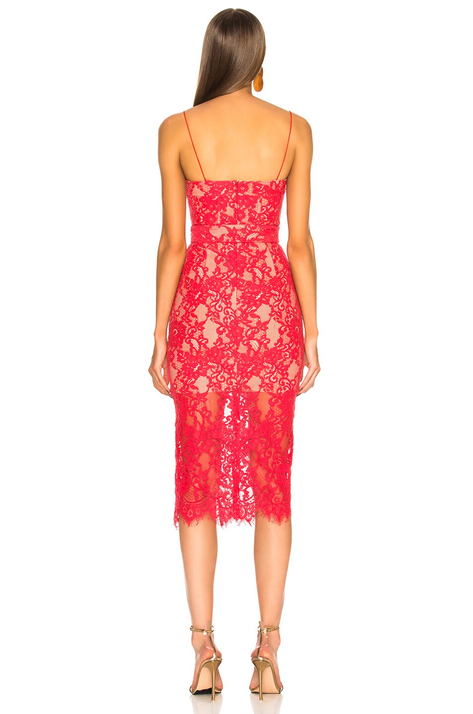 NICHOLAS Rubie Lace Bra Dress in Watermelon | FWRD