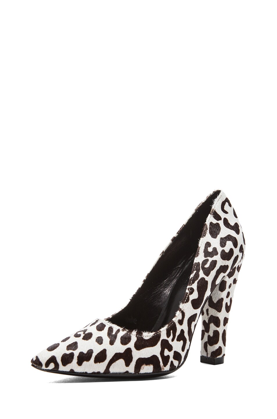 NICHOLAS Darcy Leopard Heels in Black & White | FWRD