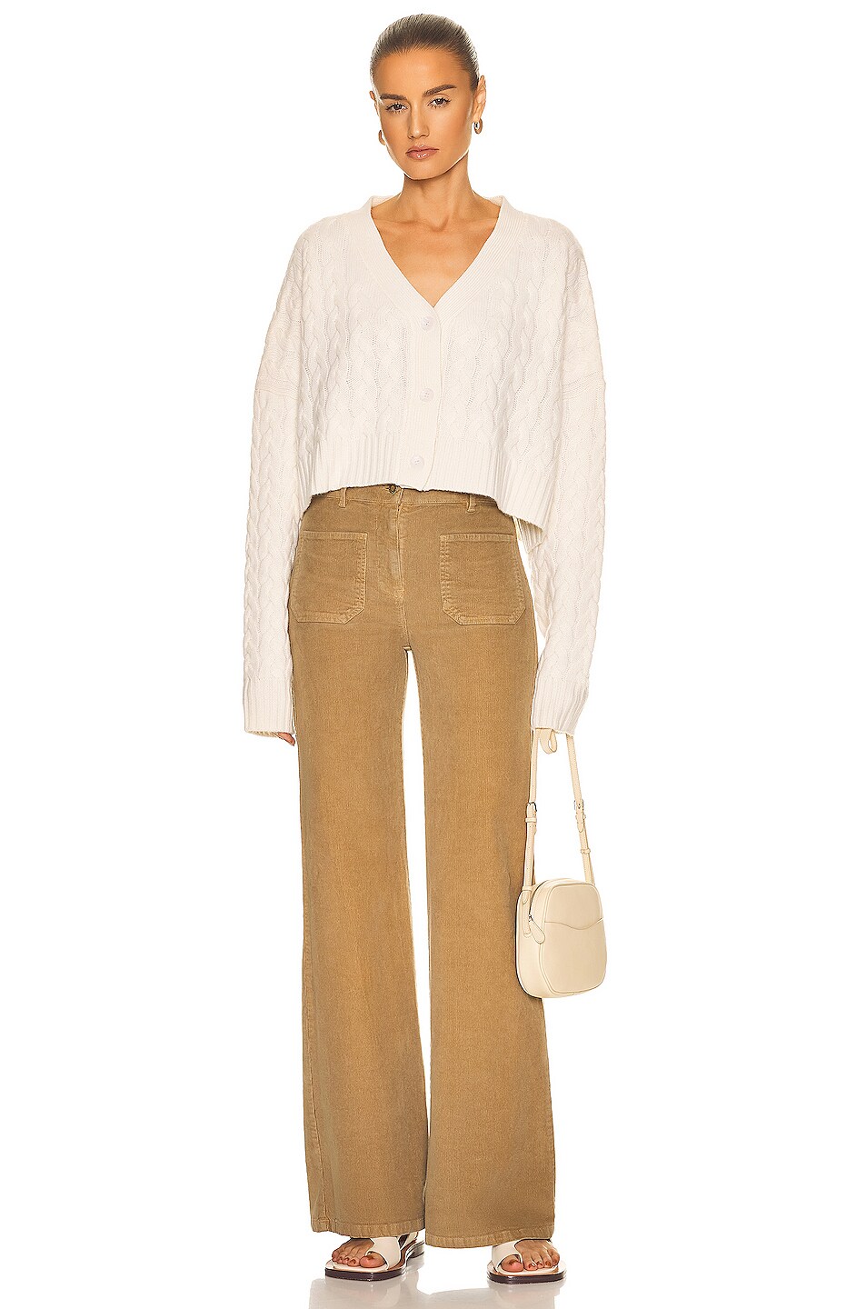 NILI LOTAN Florence Corduroy Pant in Khaki | FWRD