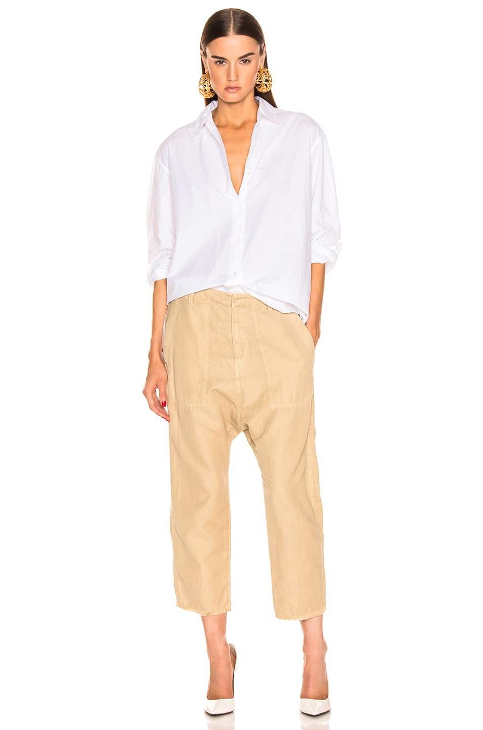 NILI LOTAN Yorke Shirt in White | FWRD