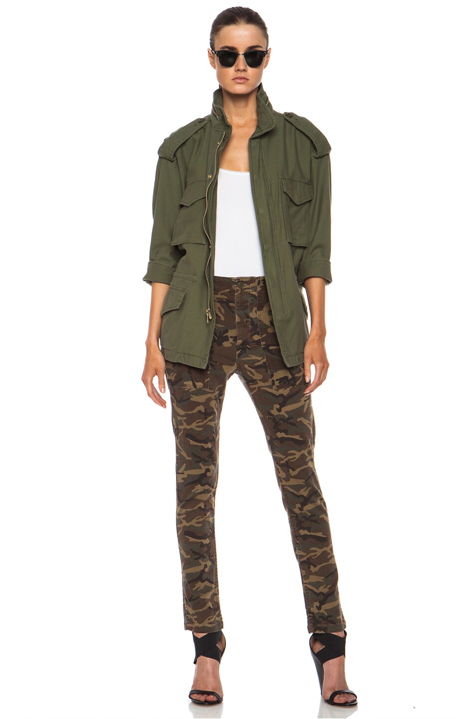 NLST Oversized Cotton M65 Jacket in Olive Drab | FWRD