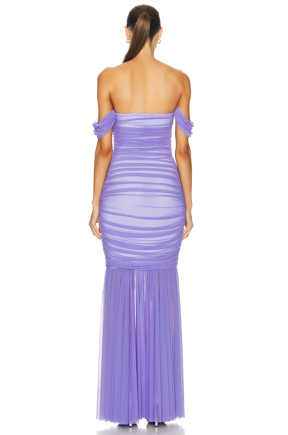 Norma Kamali Walter Fishtail Gown in Lilac | FWRD