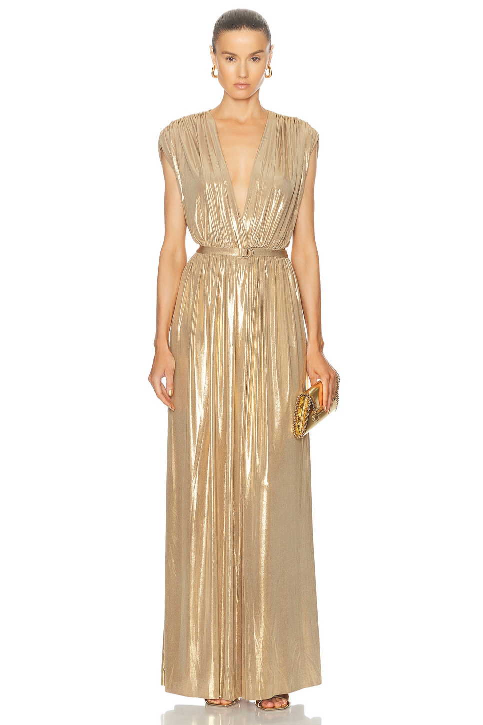 Norma Kamali Athena Gown in Gold | FWRD