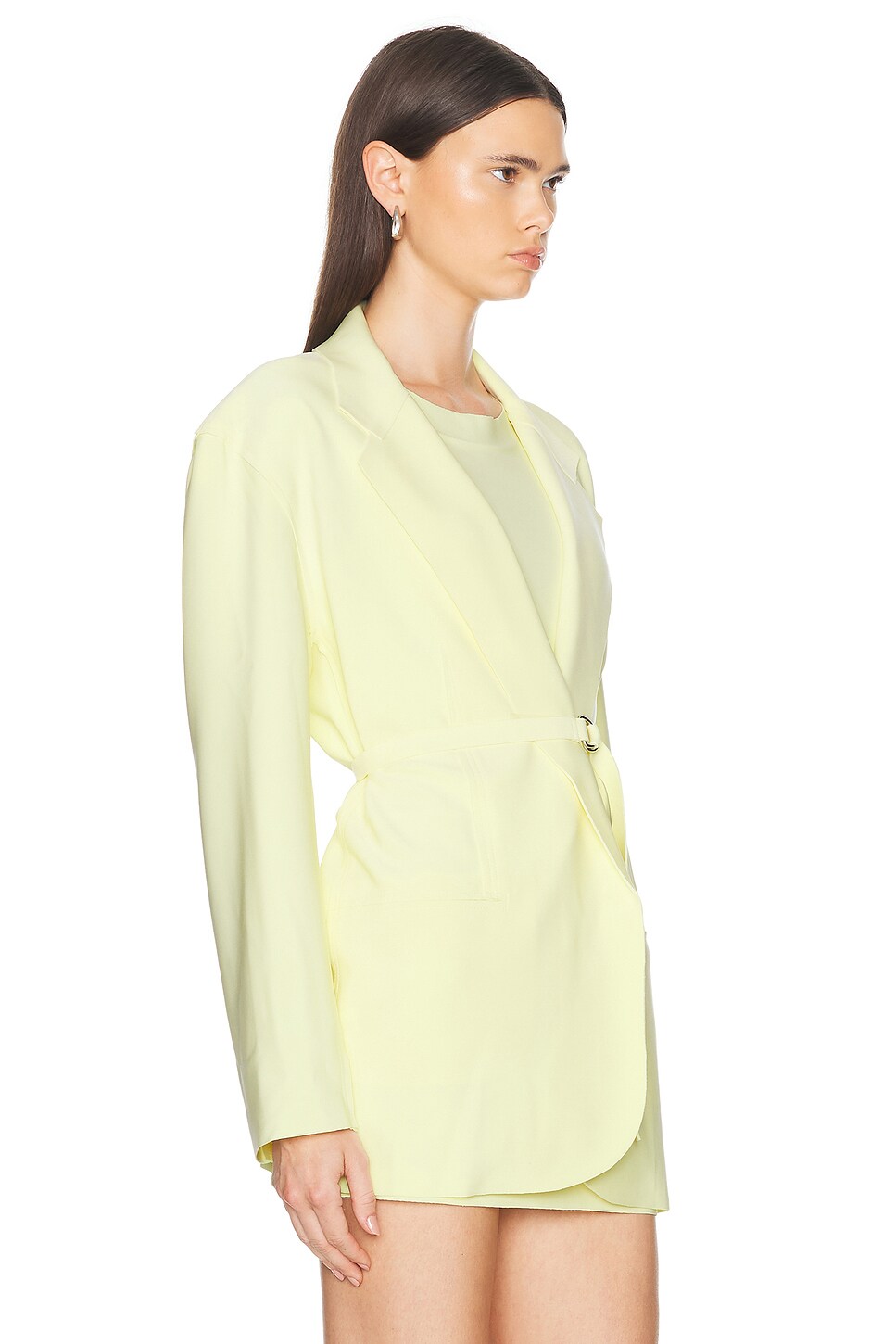 Norma Kamali Oversized Single Breasted Jacket in Butter Yellow | FWRD
