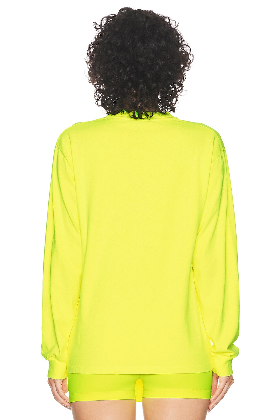 No Problemo Np Fluoro Long Sleeve Tee in Fluoro Yellow | FWRD