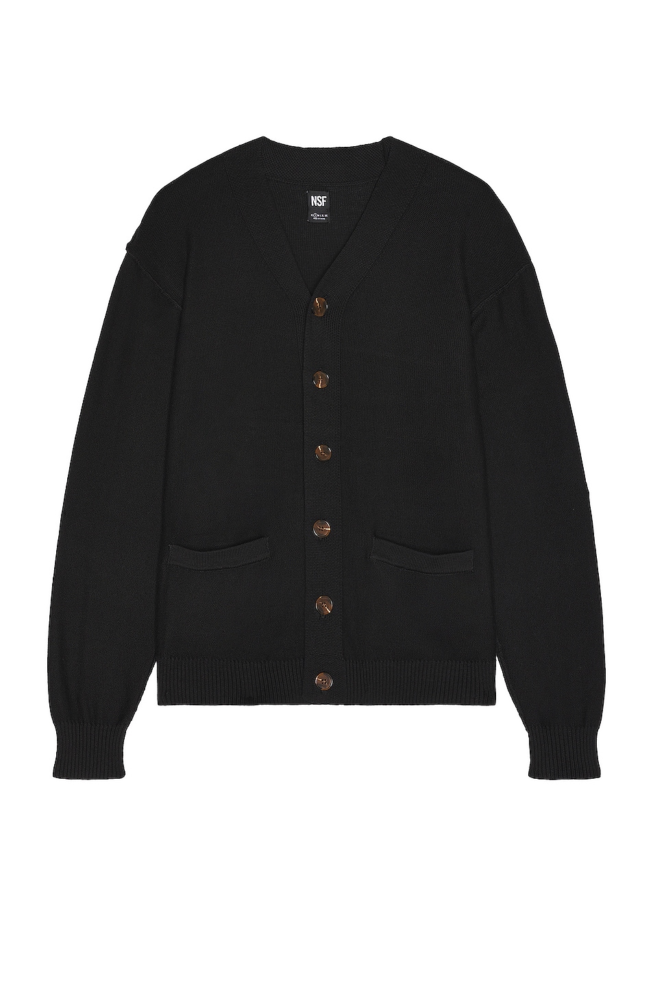 NSF Slim Cardigan in Black | FWRD