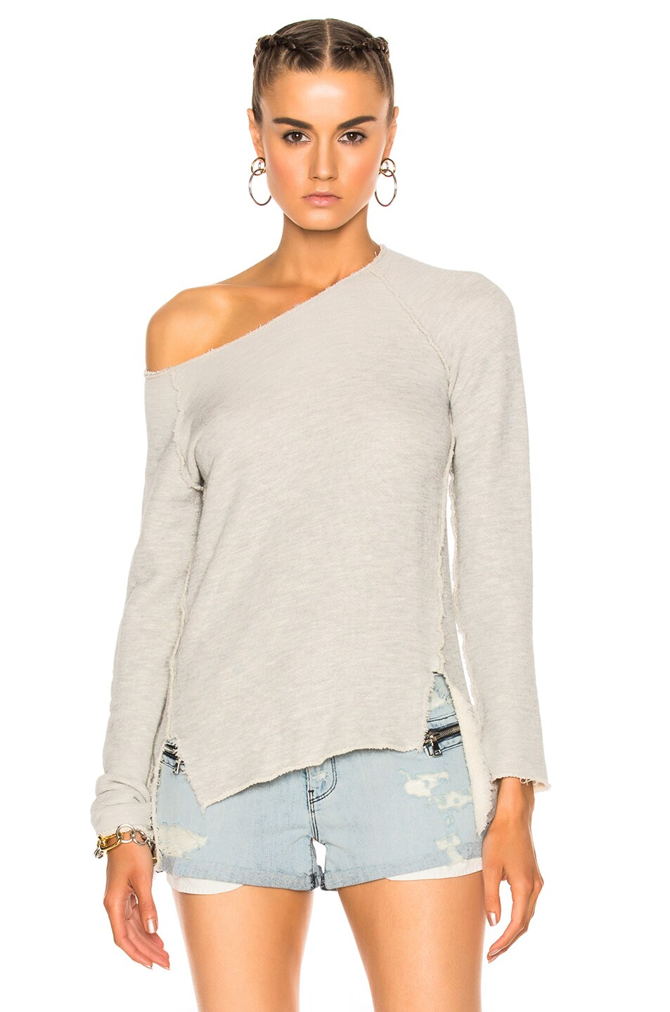 NSF Addy Sweatshirt in Light Heather | FWRD