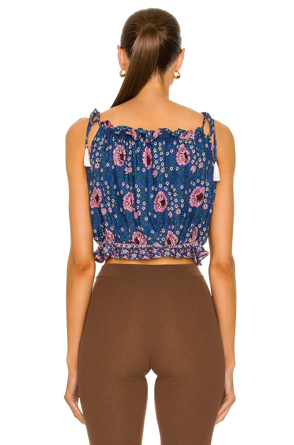 Natalie Martin Poppy Top in Vintage Flower Azure | FWRD