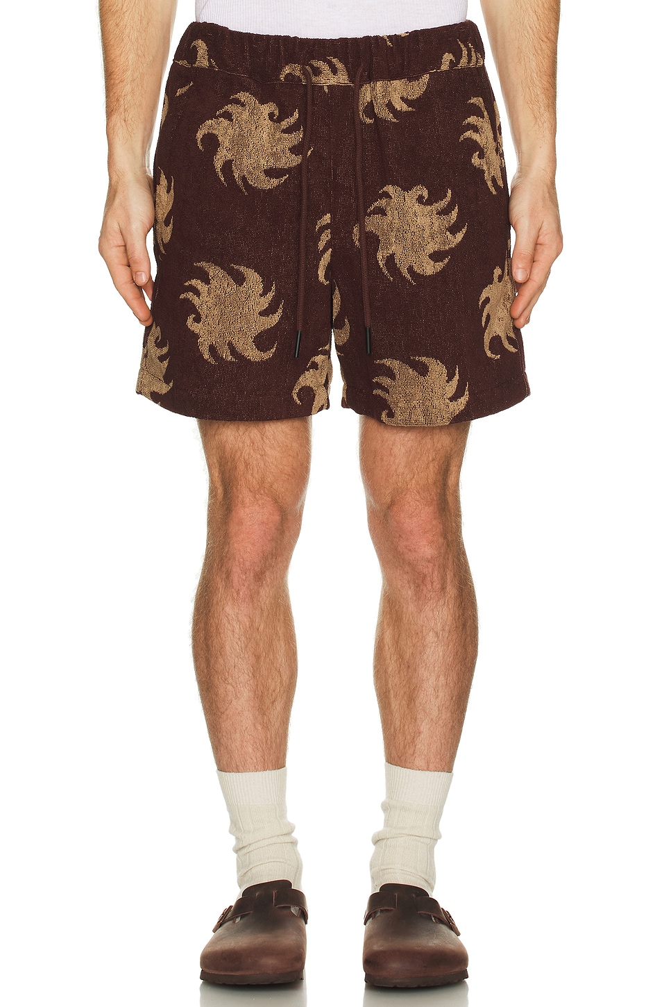 OAS Mocha Ember Terry Shorts in Brown | FWRD