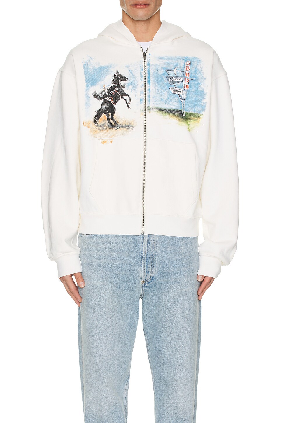 ONE OF THESE DAYS As Time Goes By Hooded Sweatshirt in Bone | FWRD